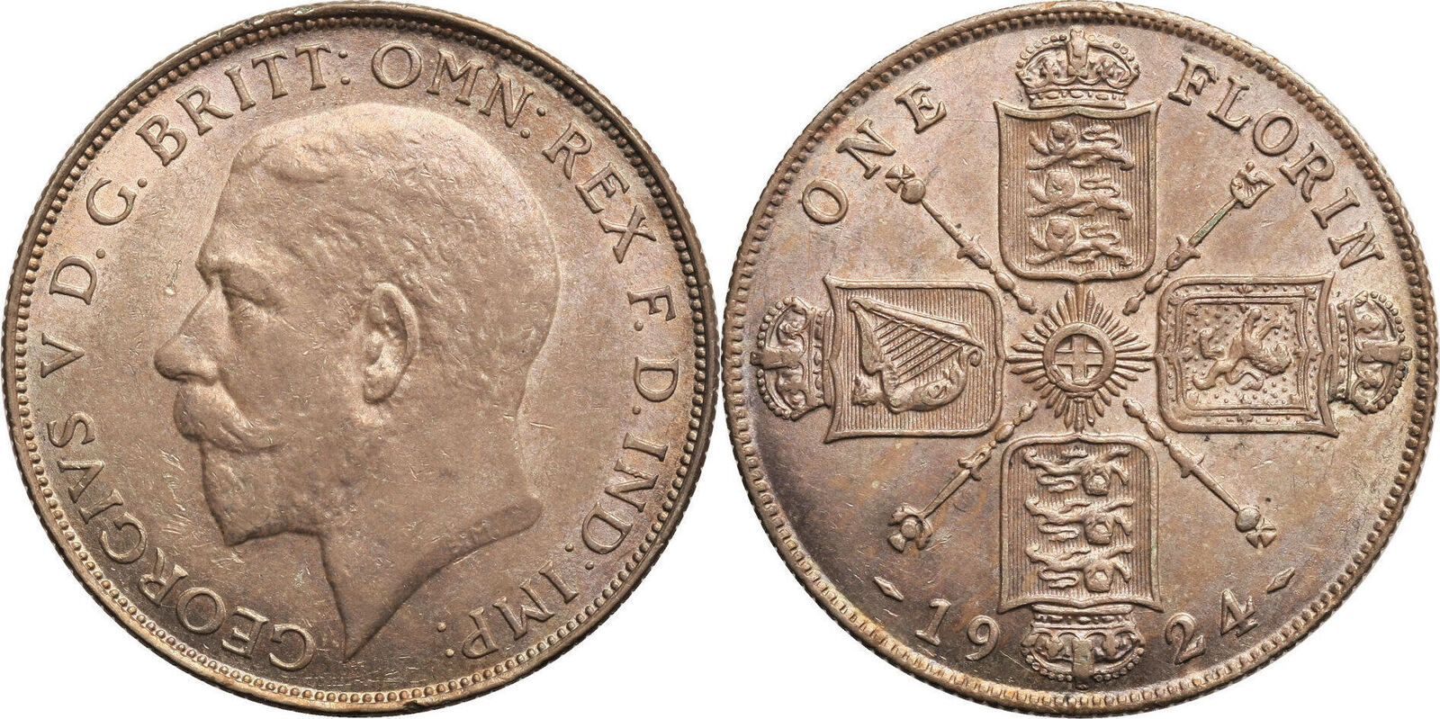 Great Britain Florin (2 Shillings) 1924 George V XF/aUNC | MA-Shops