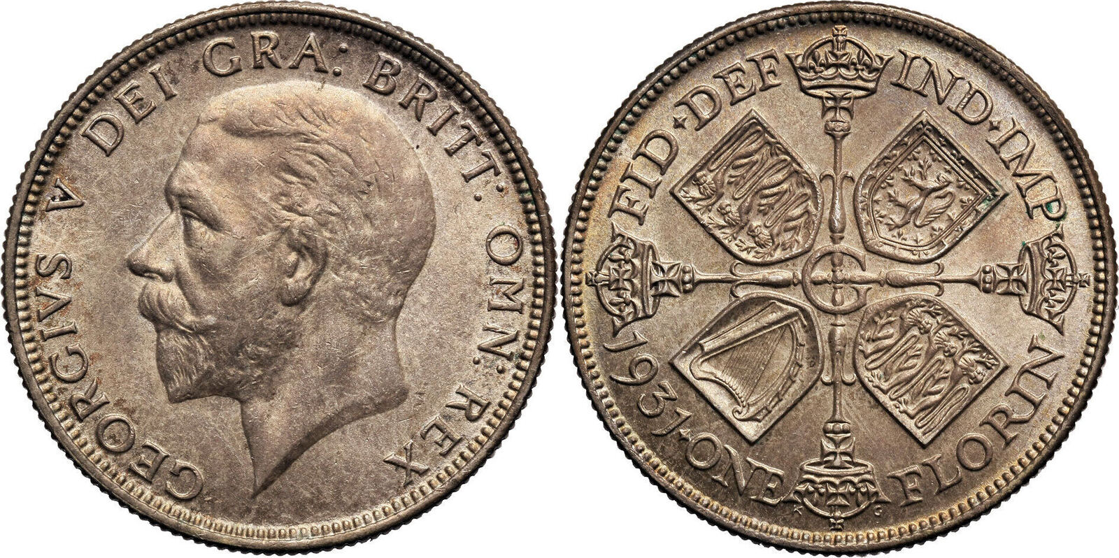 Great Britain Florin (2 Shillings) 1931 George V XF+/aUNC | MA-Shops