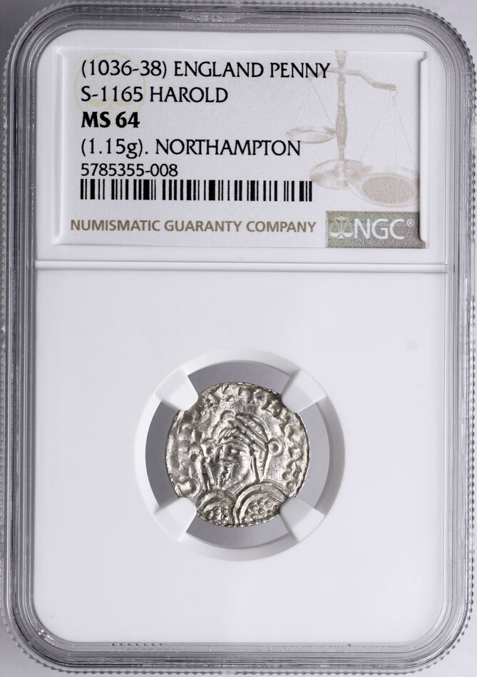 England / Anglo-Saxons Penny, fleur de lis type 1036-1038 AD Harold I ...