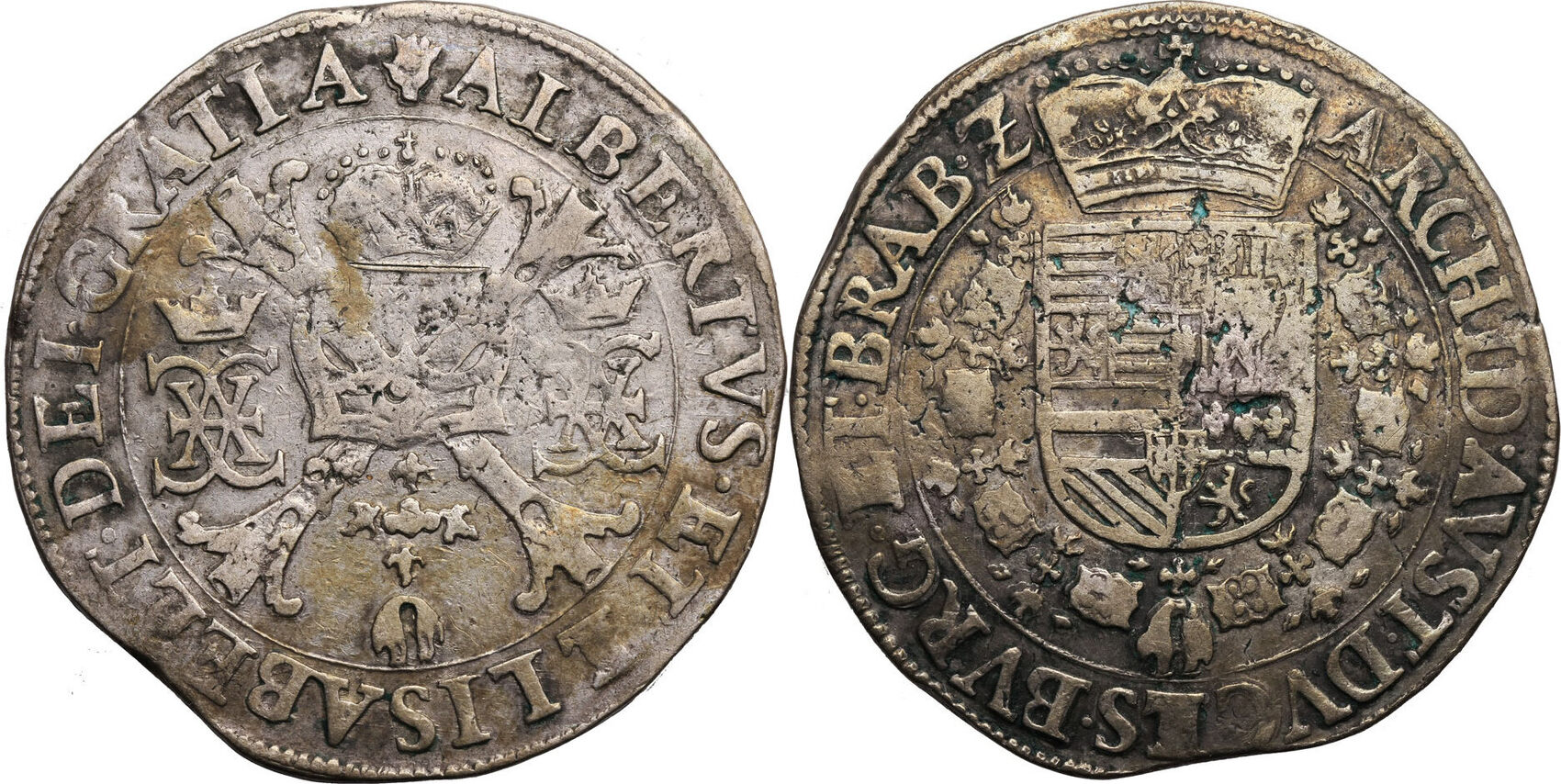 Spanish Netherlands, Brabant (Belgie) Thaler (Patagon) Albert and ...