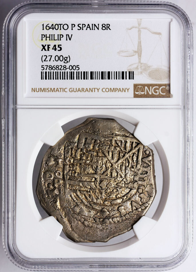 Spain 8 Reales 1640 To P Philip IV / Toledo mint NGC XF 45 | MA-Shops