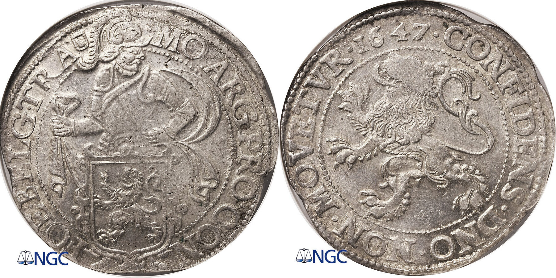 Netherlands, Utrecht Leeuwendaalder / Lion Daalder 1647 NGC MS 61 | MA ...