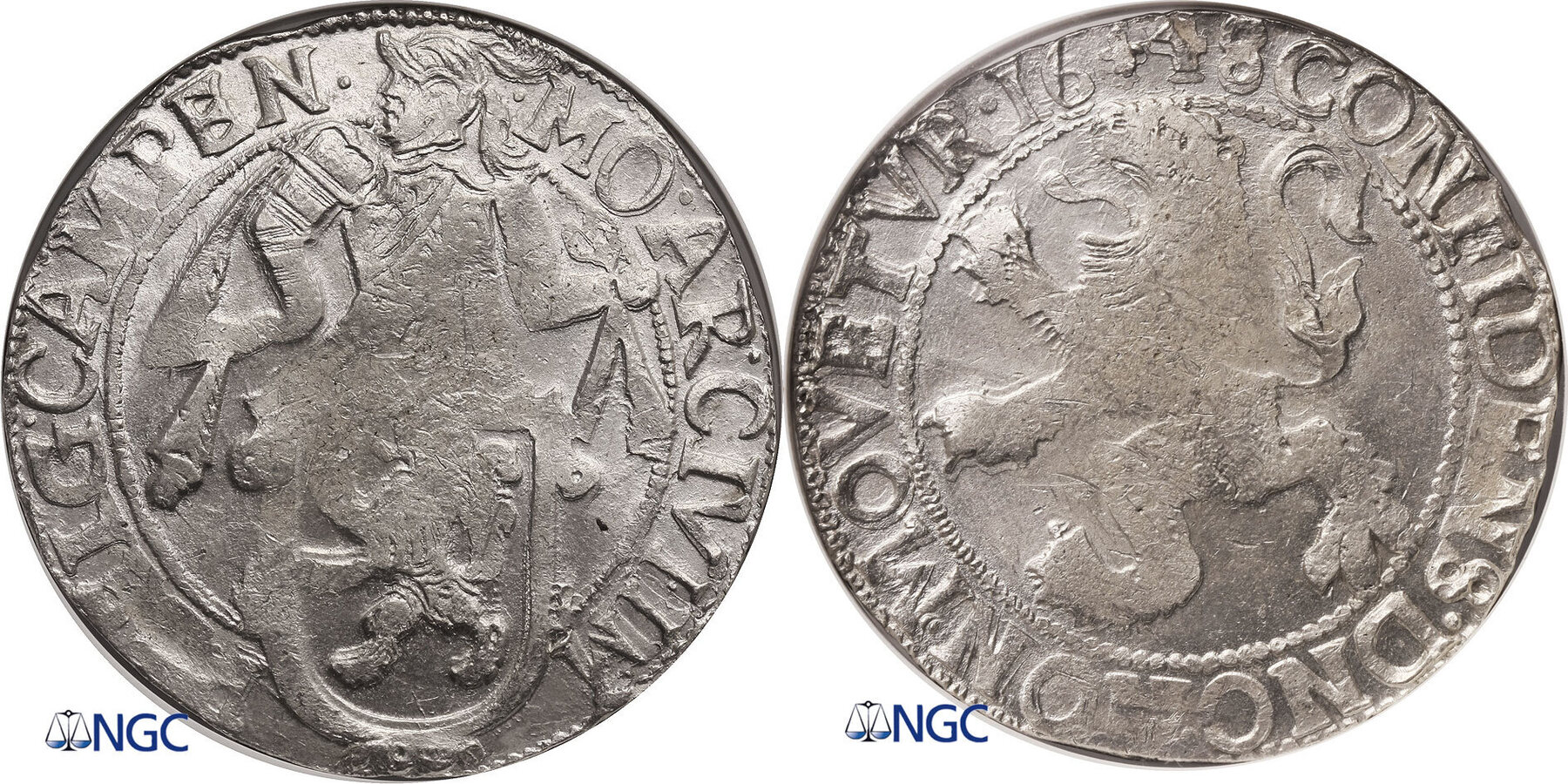 Netherlands, Kampen (Campen) Leeuwendaalder / Lion Daalder 1648 NGC MS ...