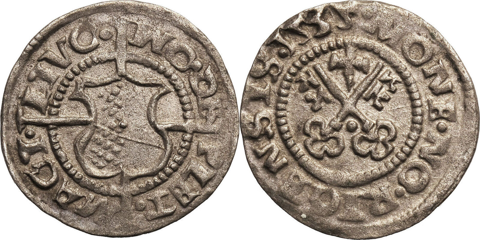 Livonian Order Shilling 1535, Riga Walter von Plattenberg XF | MA-Shops