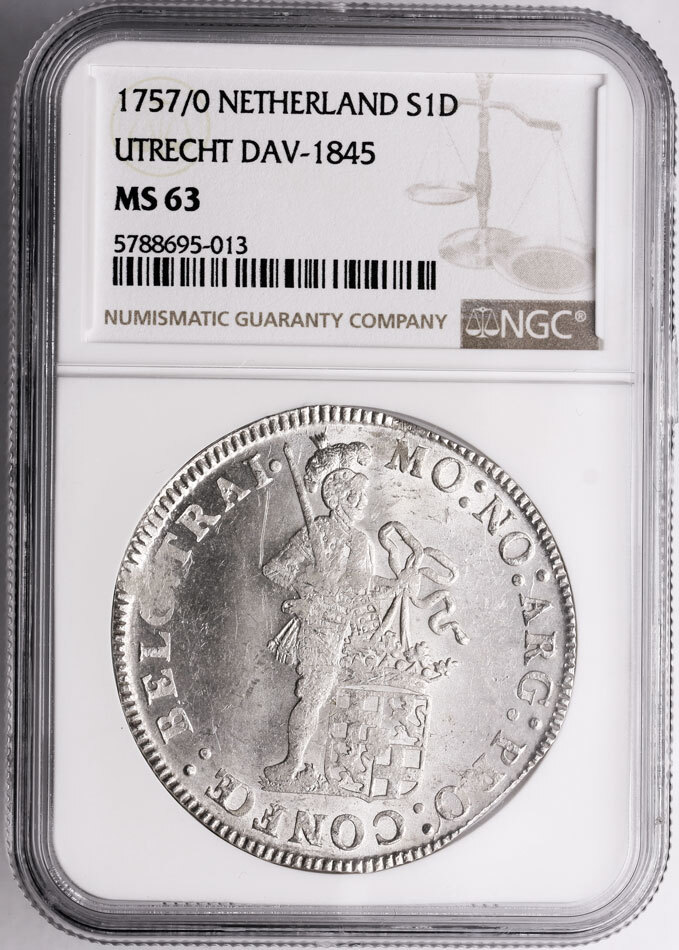Netherlands - Utrecht Thaler (Zilveren Dukaat) 1757 / 6 NGC MS 63 | MA ...