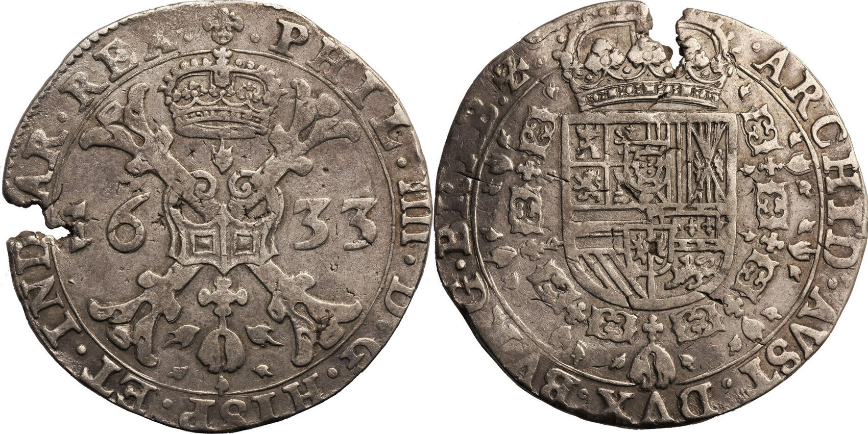 Spanish Netherlands, Brabant Thaler (Patagon) 1633 Brussels mint ...