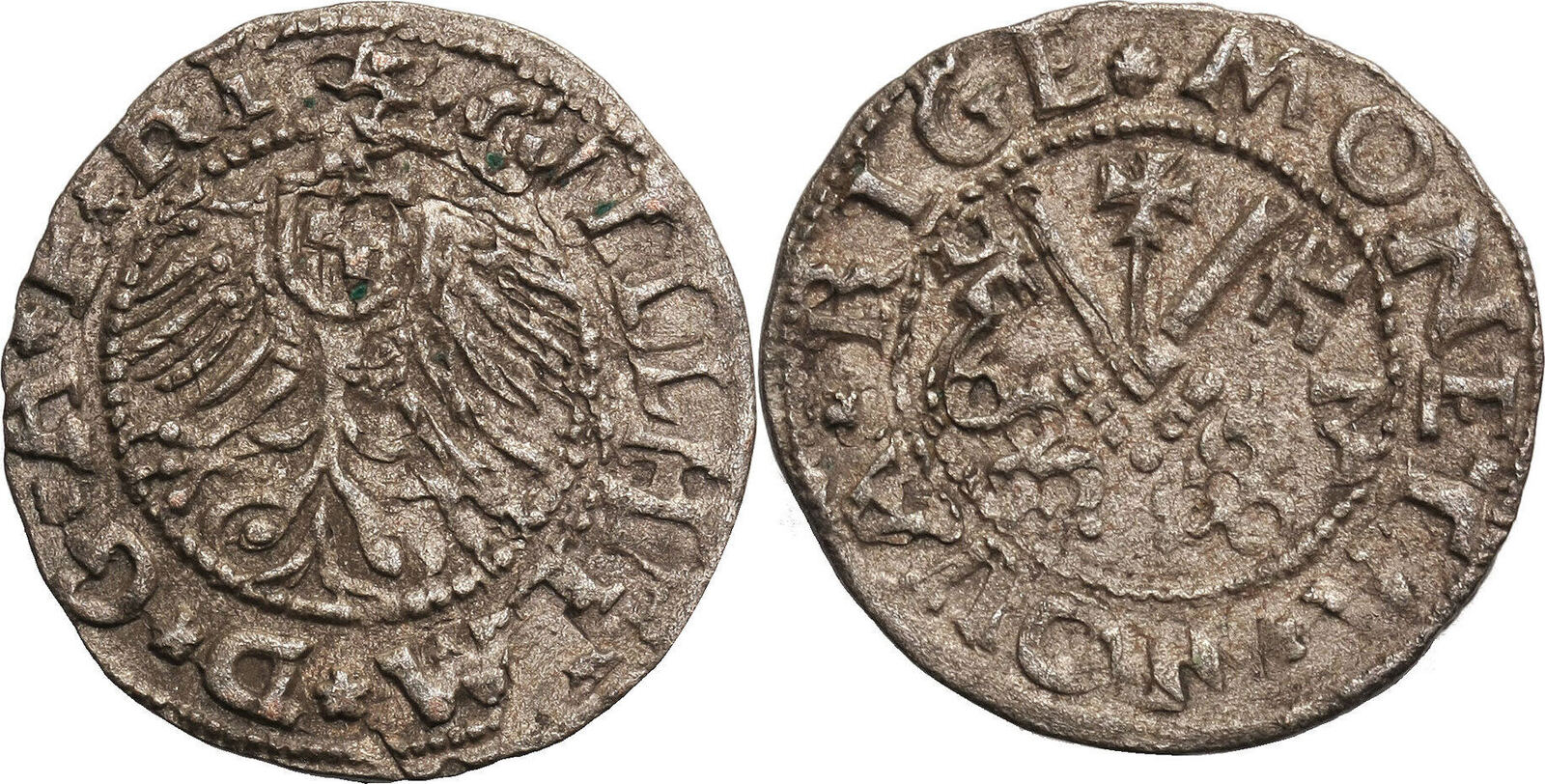 Livonian Order Shilling 1563 Wilhelm Margraf von Brandenburg VF | MA-Shops