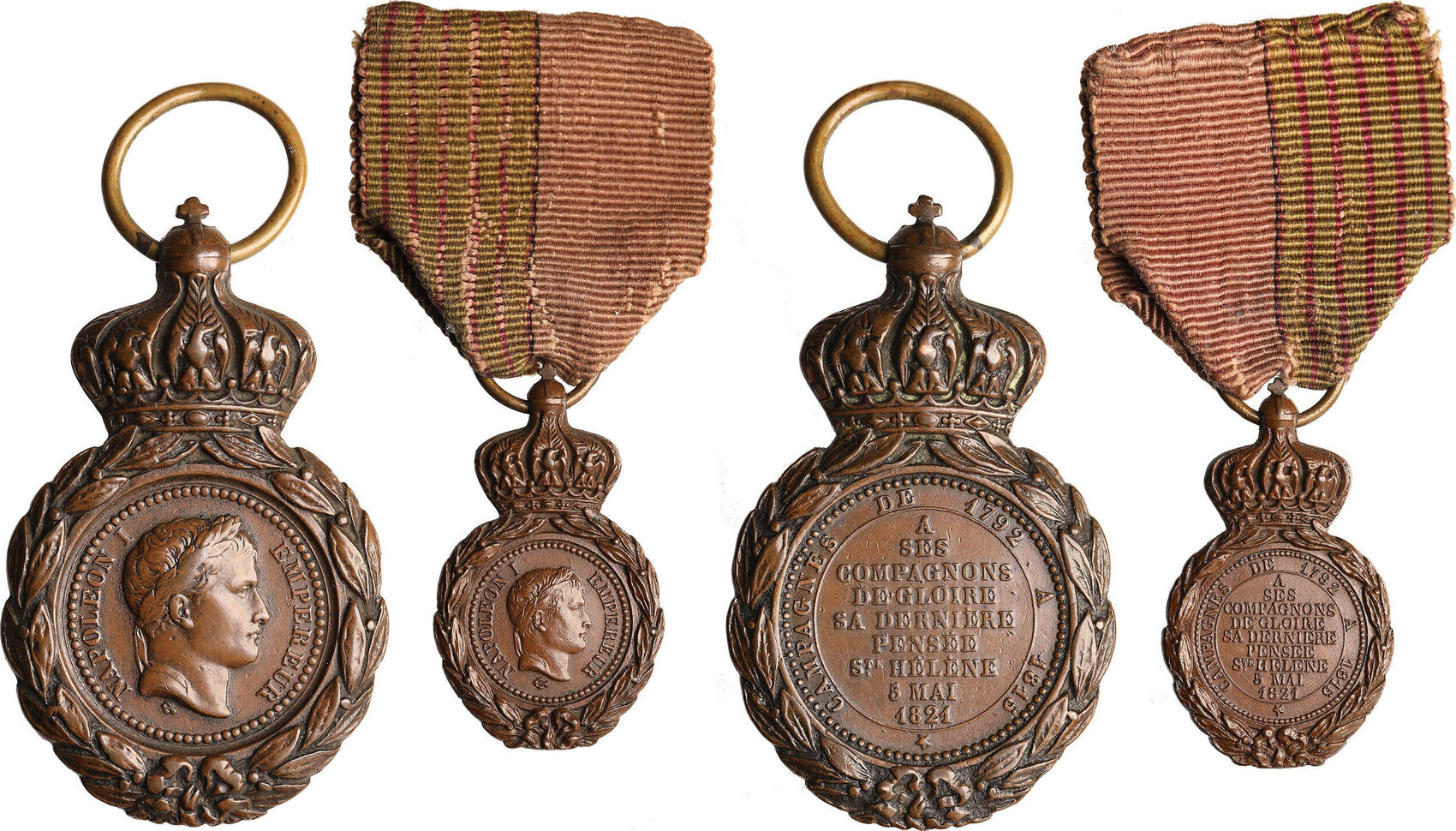 France, Napoleon Bonaparte Bronze Medal 1821 St. Helena XF | MA-Shops