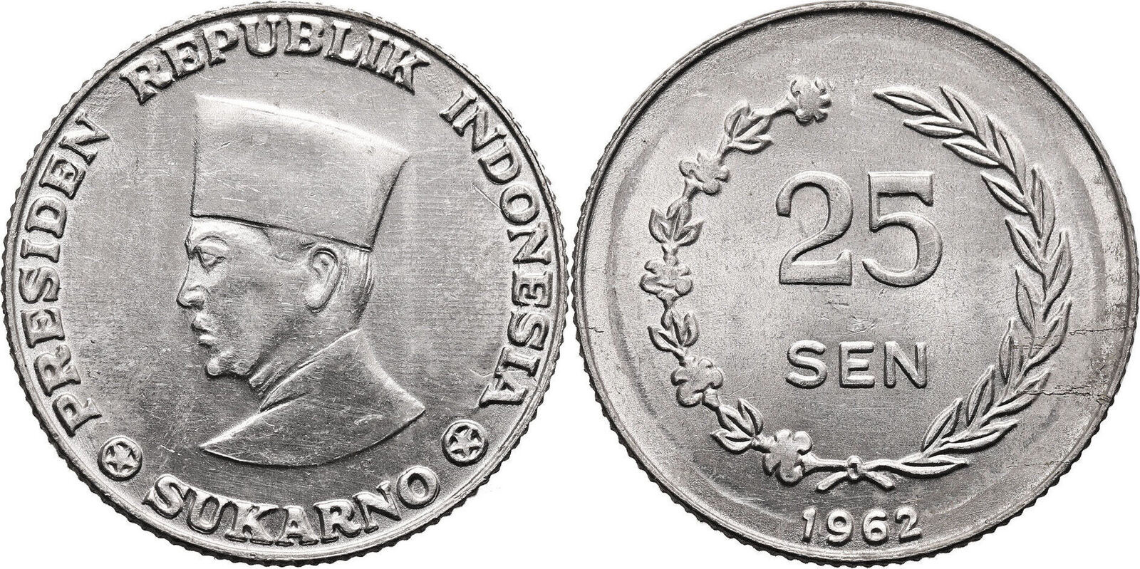 Indonesia - Irian Barat 25 Sen 1962 Sukarno aUNC | MA-Shops
