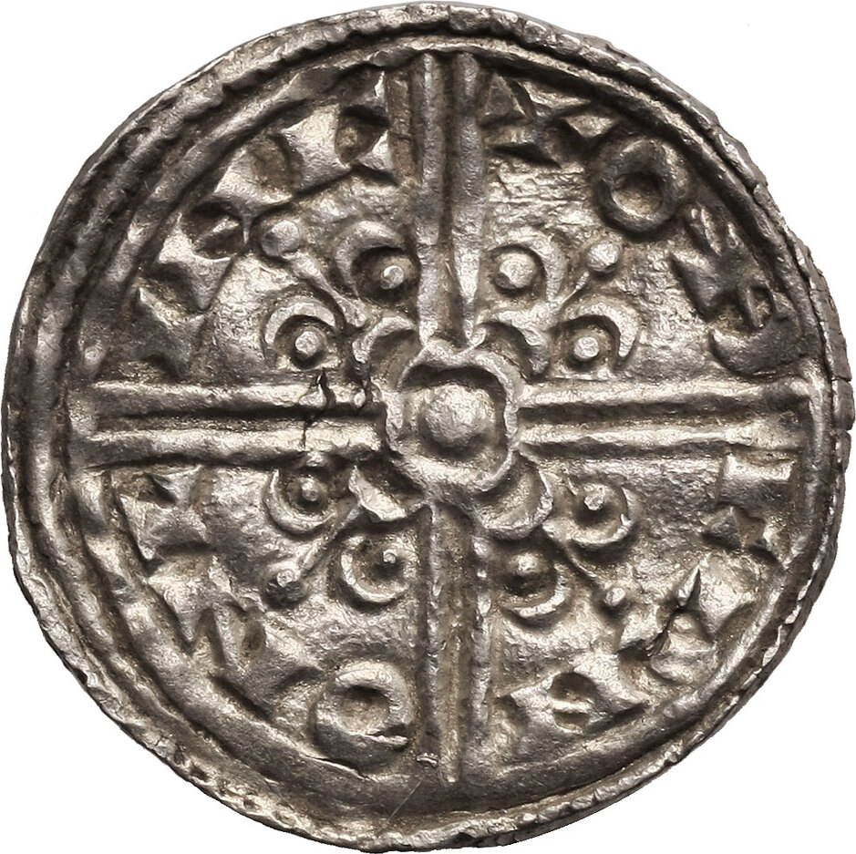 England / Anglo-Saxons Penny, Long Cross and fleur de lis type 1036 ...