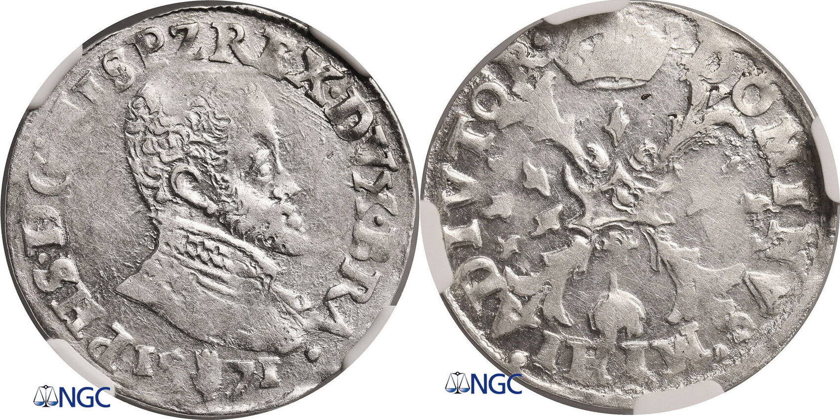 Spanish Netherlands (Belgien) 1/10 Filipsdaalder (1/10 Ecu) 1571 ...