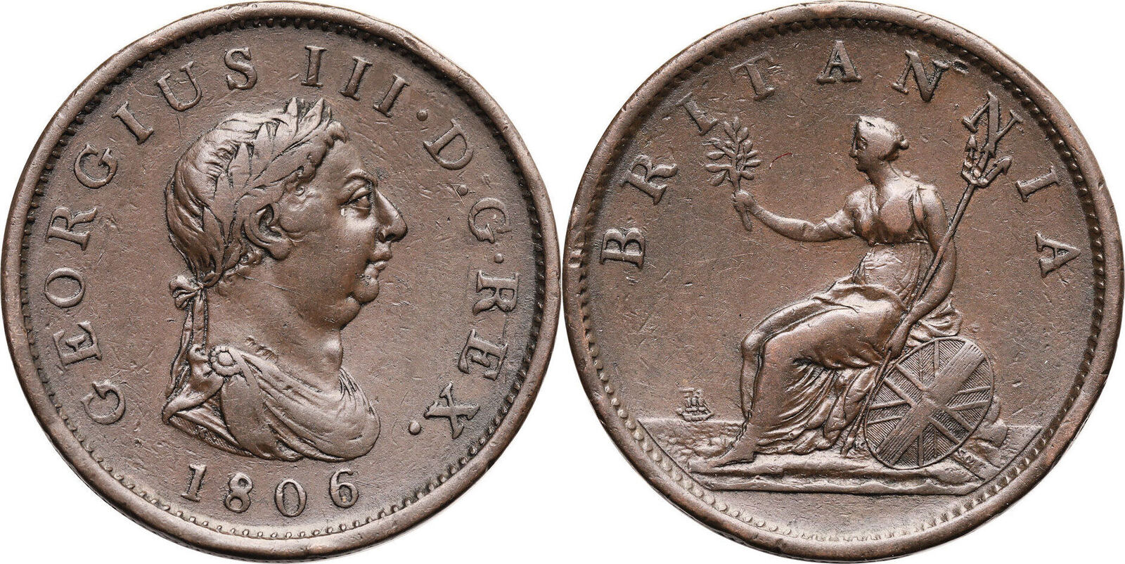 Great Britain Penny 1806 George III VF | MA-Shops