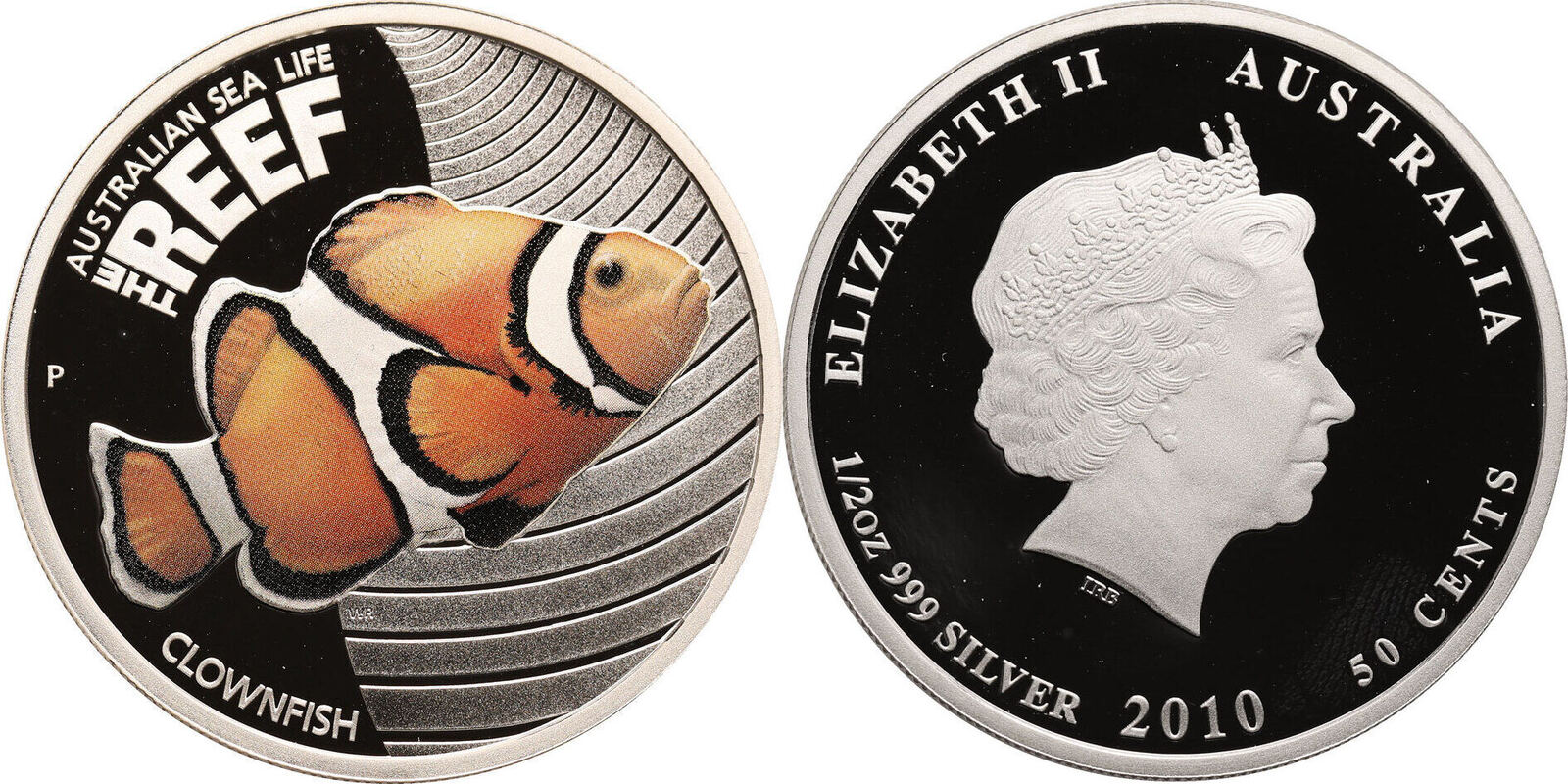 50 Cents 2010 P Australian Sea Life The Reef, Clownfish Proof | MA-Shops