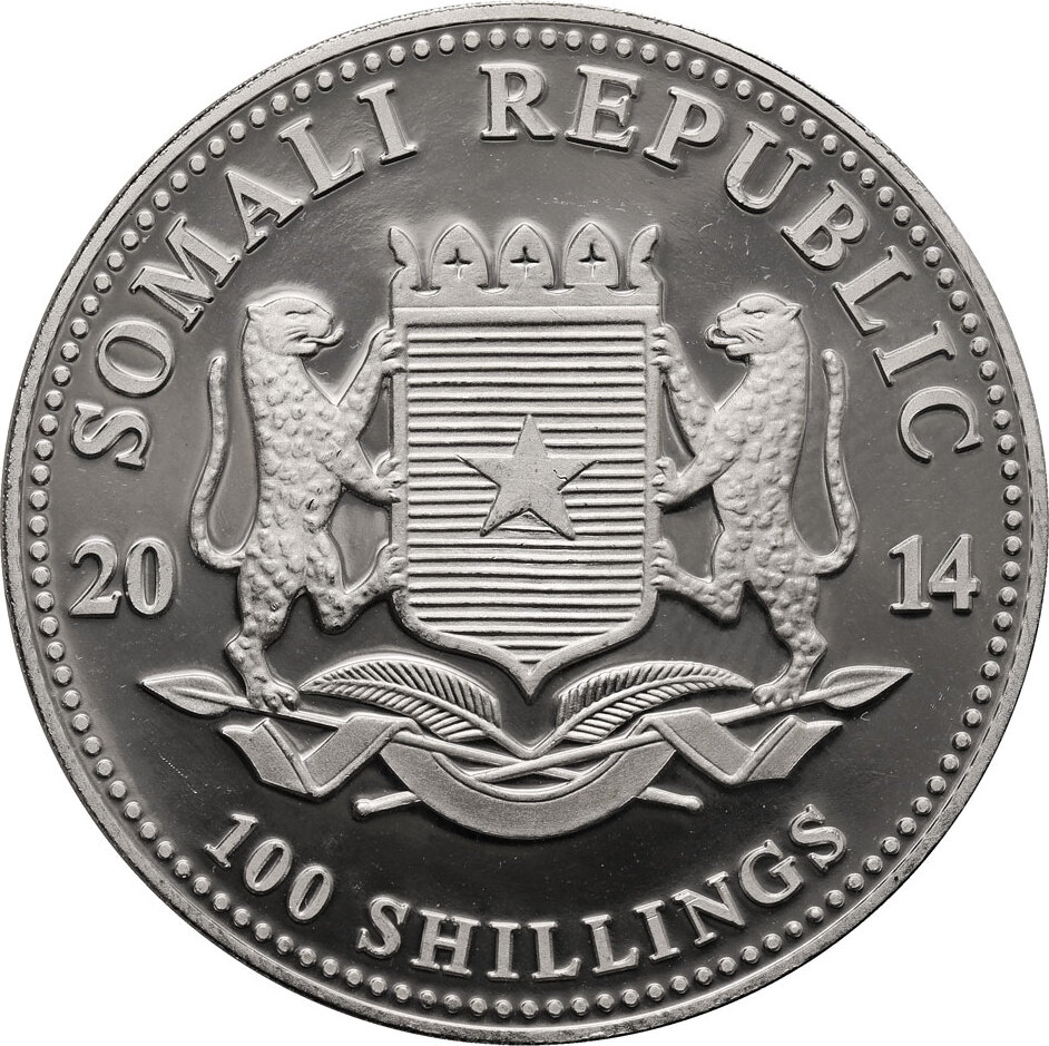 Somalia 100 Shillings 2014 African elephants Proof | MA-Shops