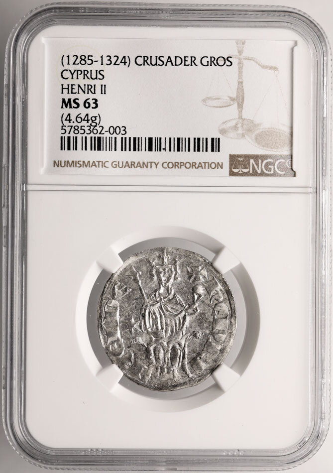 Crusaders, Lusignan Kingdom of Cyprus Gros grand ND Henry II (1285–1324 ...