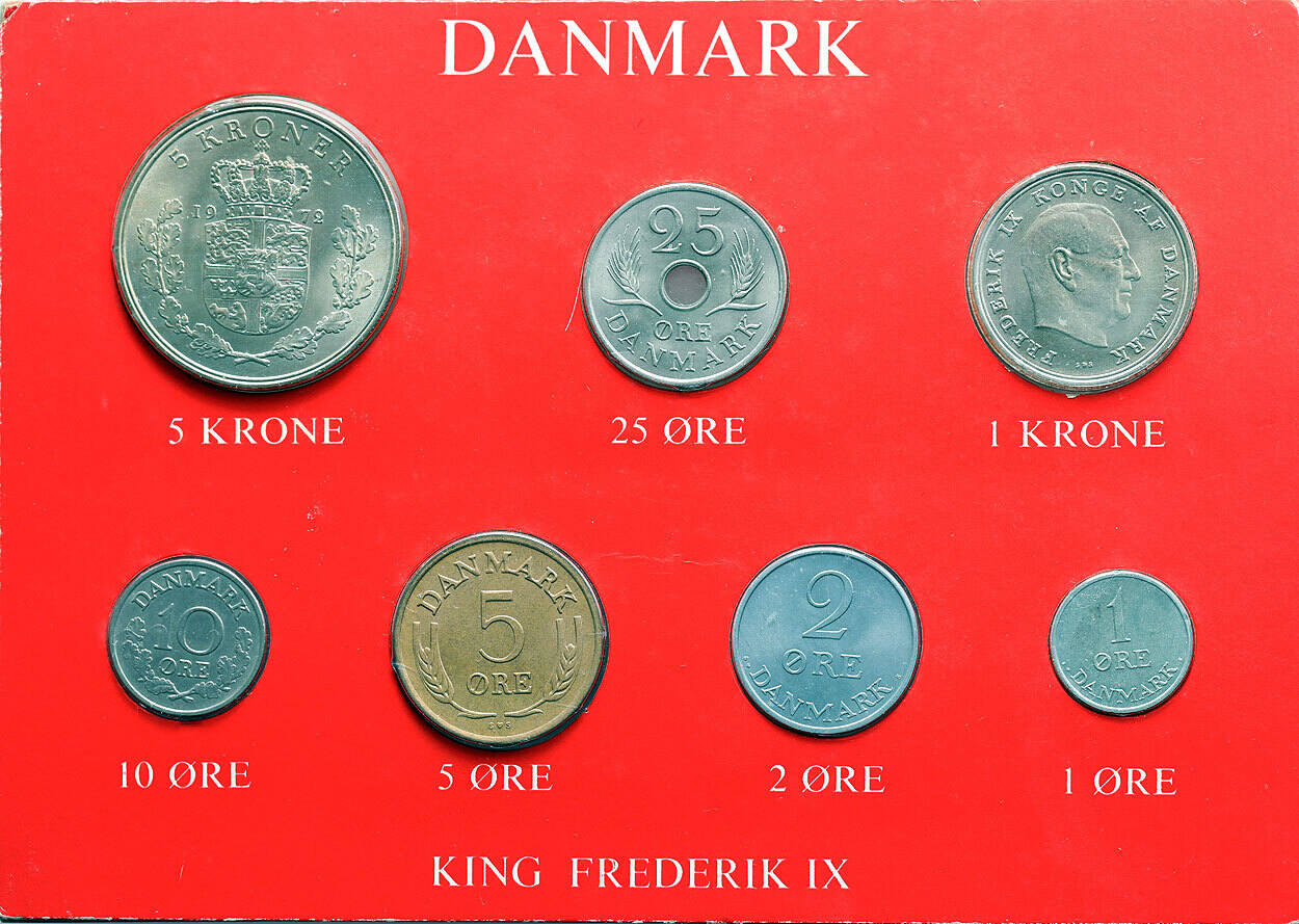 Denmark Mint Coin Set 1972 Frederik IX UNC | MA-Shops