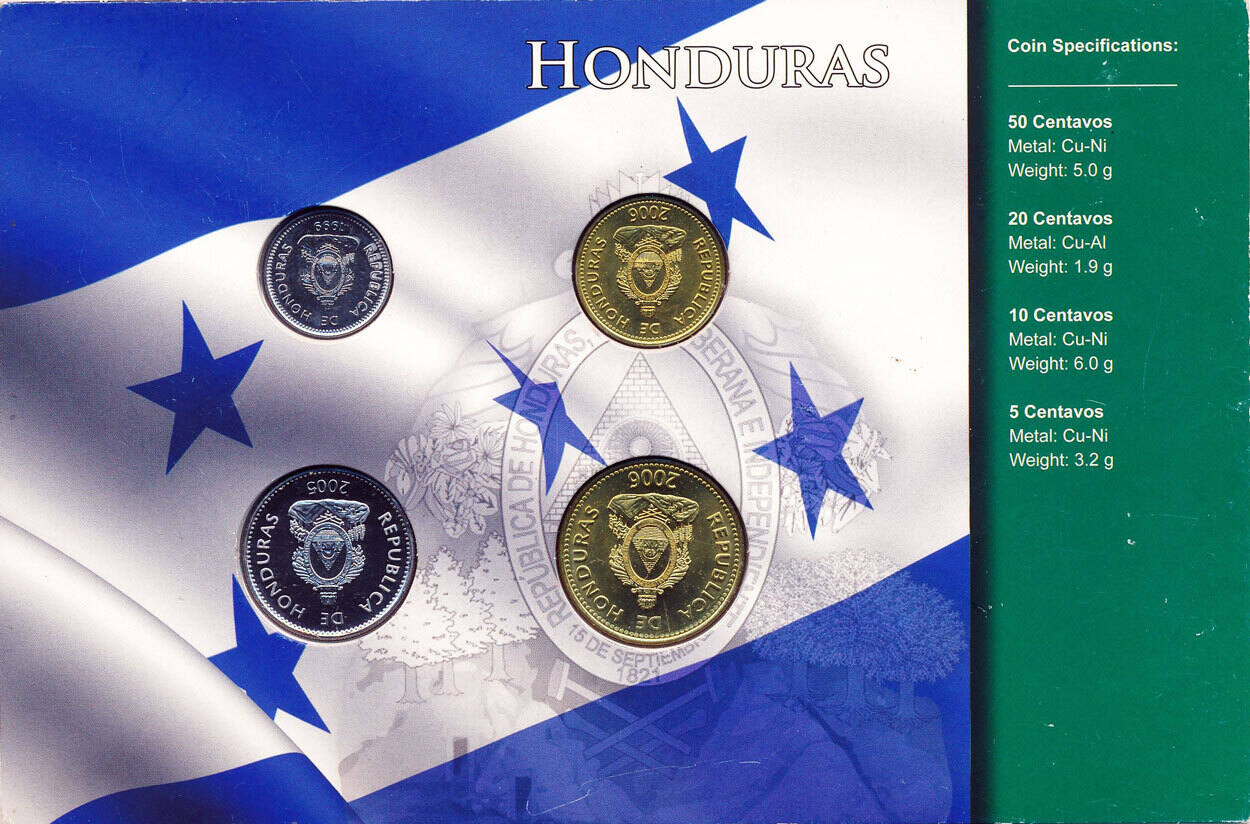 Honduras Set of circulation coins 1999 - 2006 UNC | MA-Shops