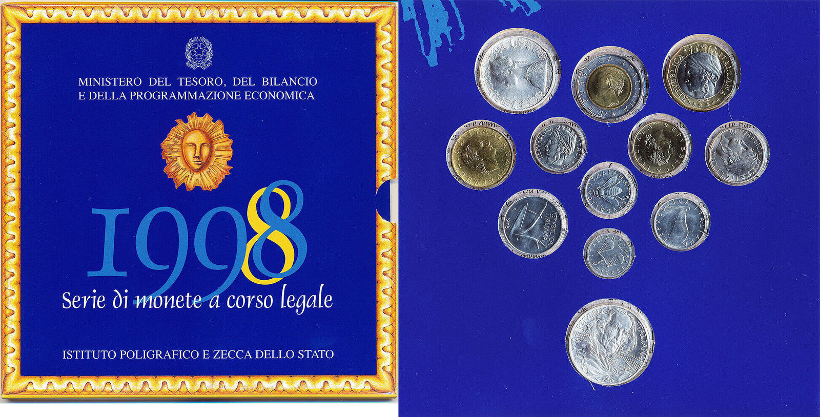 Italy Official, mint coin set 1998 Lorenzo Bernini UNC | MA-Shops
