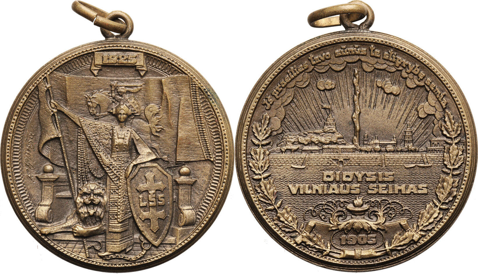 Lithuania Br Medal 1925 20th anniversary of the Congress of Vilnius ...