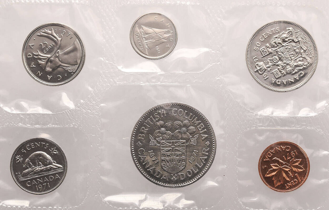 Canada Mint Annual Coin Set 1971 British Columbia Centennial BU | MA-Shops