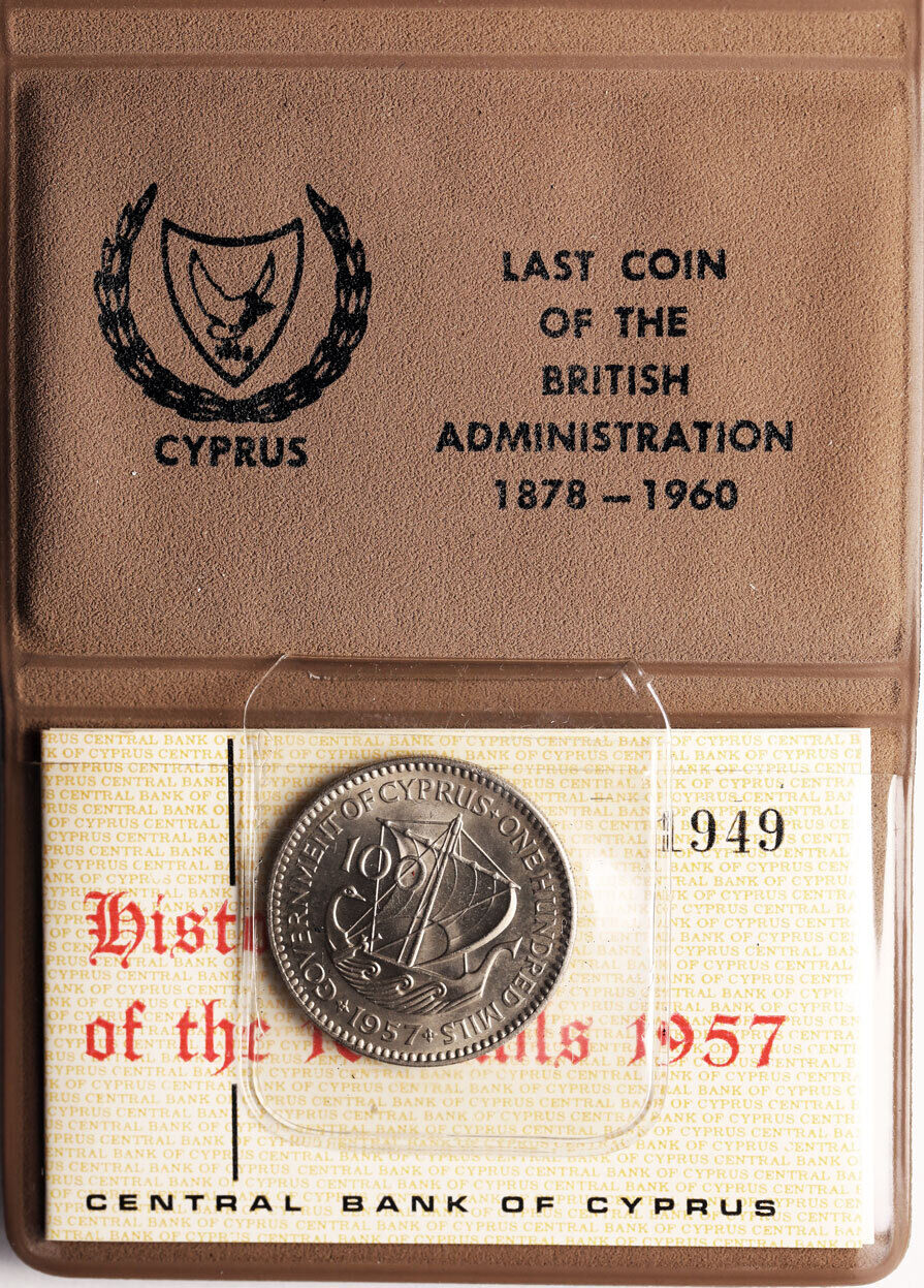 Cyprus 100 Mils 1957 BU | MA-Shops