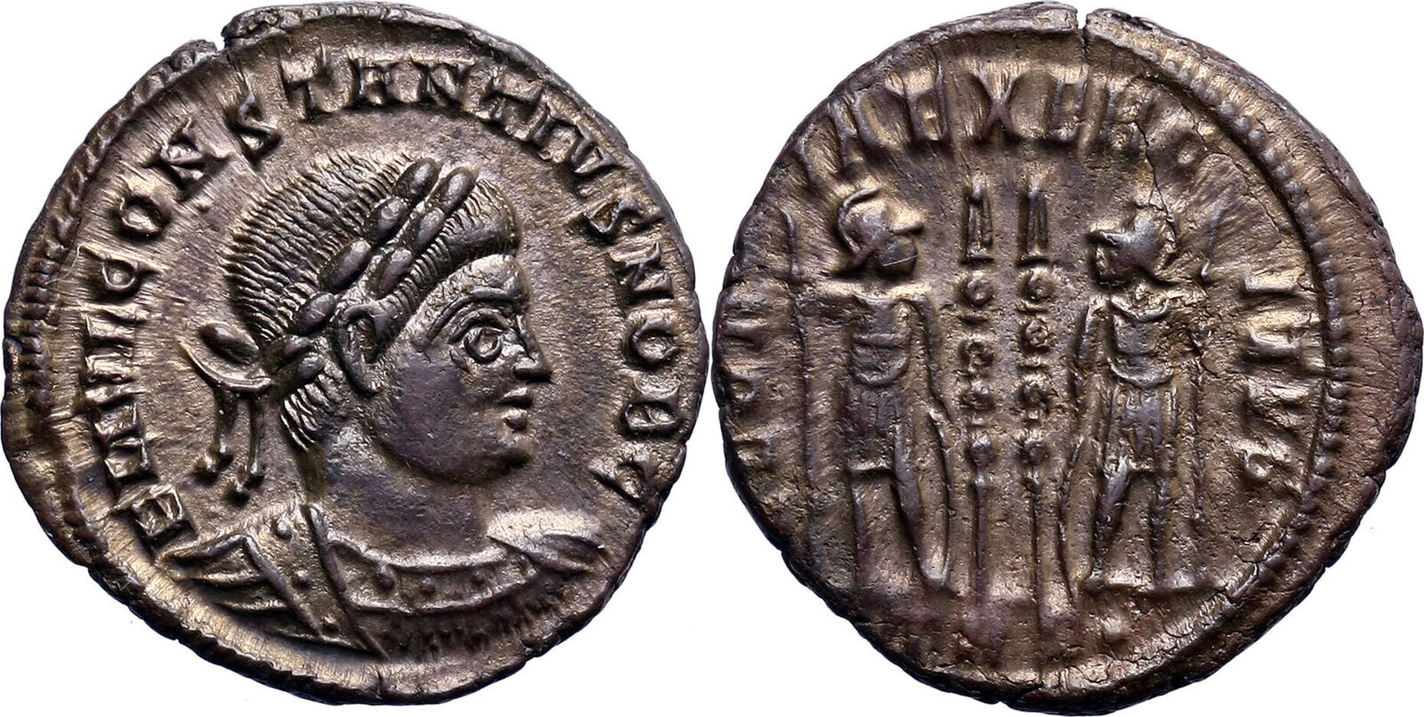 Roman Empire. Constantinus II, as Caesar AE Nummus 330-335 AD Treveri ...