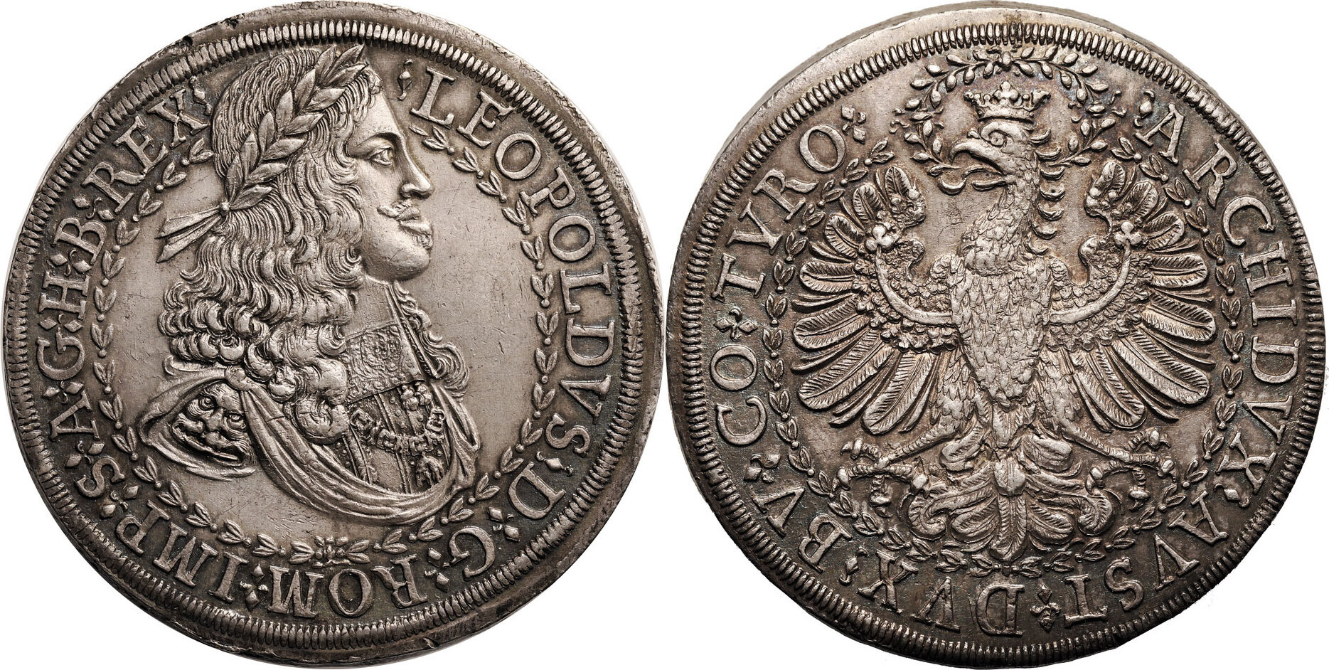 Austria (Holy Roman Empire), Leopold I Doppelter Reichstaler ND (1670) Hall EF | MA-Shops