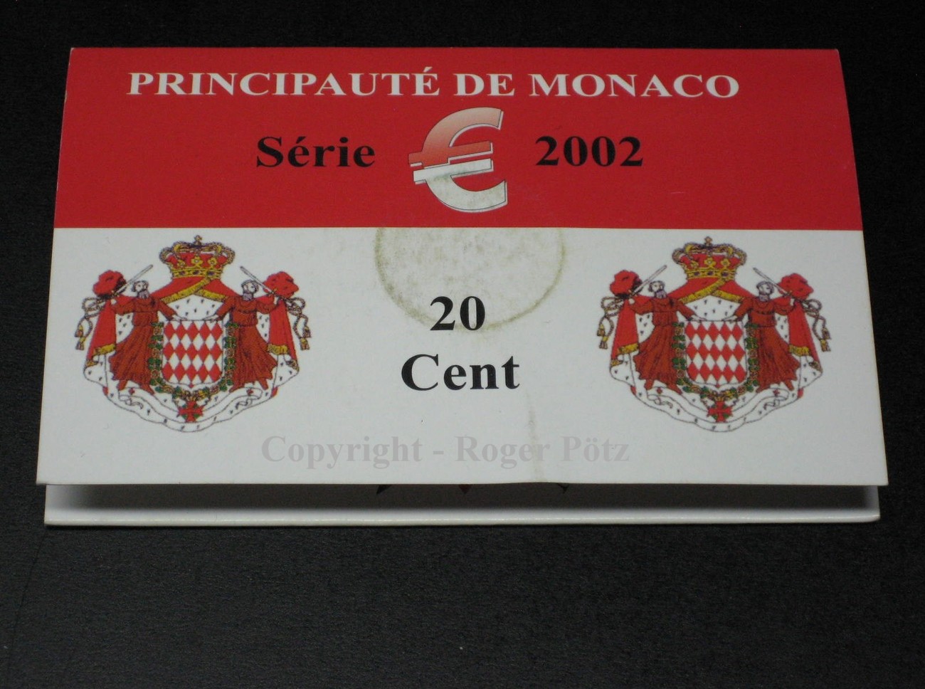 MONACO 20 Cent 2002 im limitierten Originalfolder nur 1000 Exemplare ...