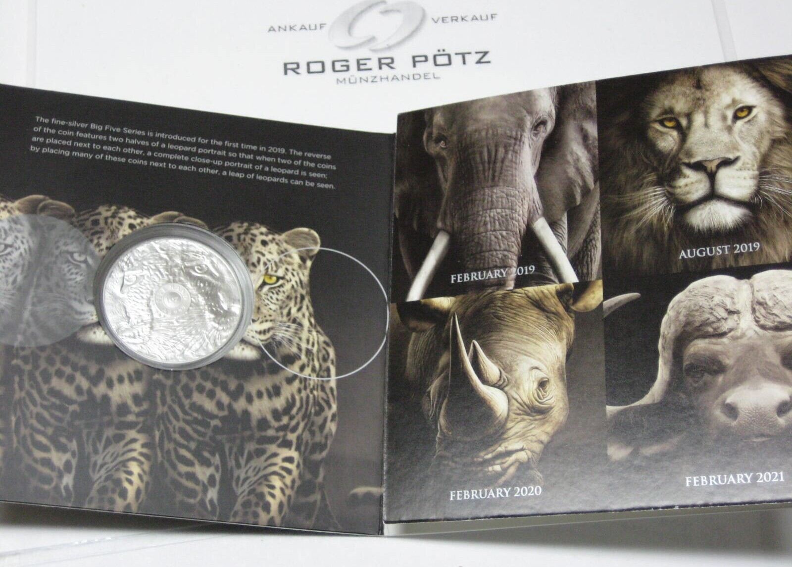 Südafrika 5 Rand 2020 Big Five Leopard im Originalblister bu | MA-Shops