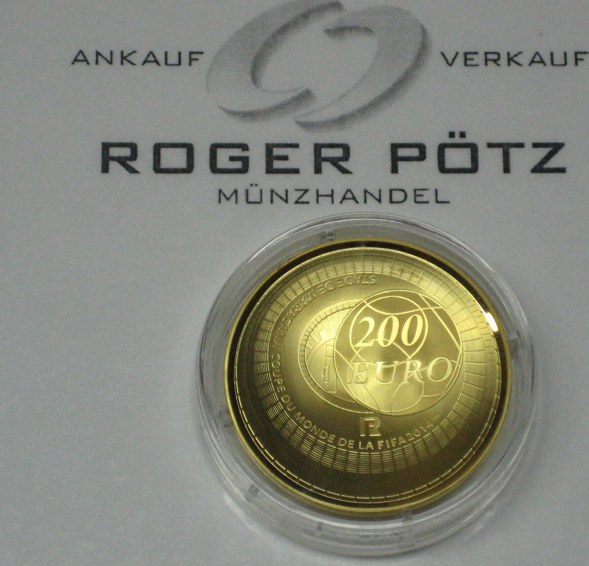 FRANKREICH 200 Euro 2014 Gold FIFA Fußball WM in Brasilien Weltmeister ...