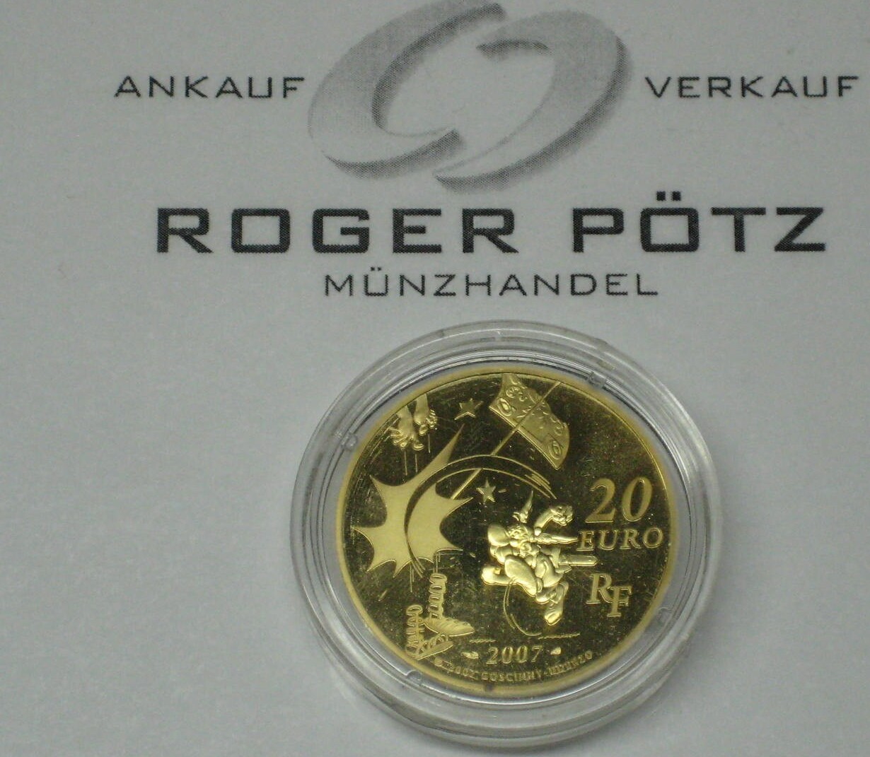 20 Euro Gold Asterix und Kleopatra Frankreich 2007 Proof | MA-Shops
