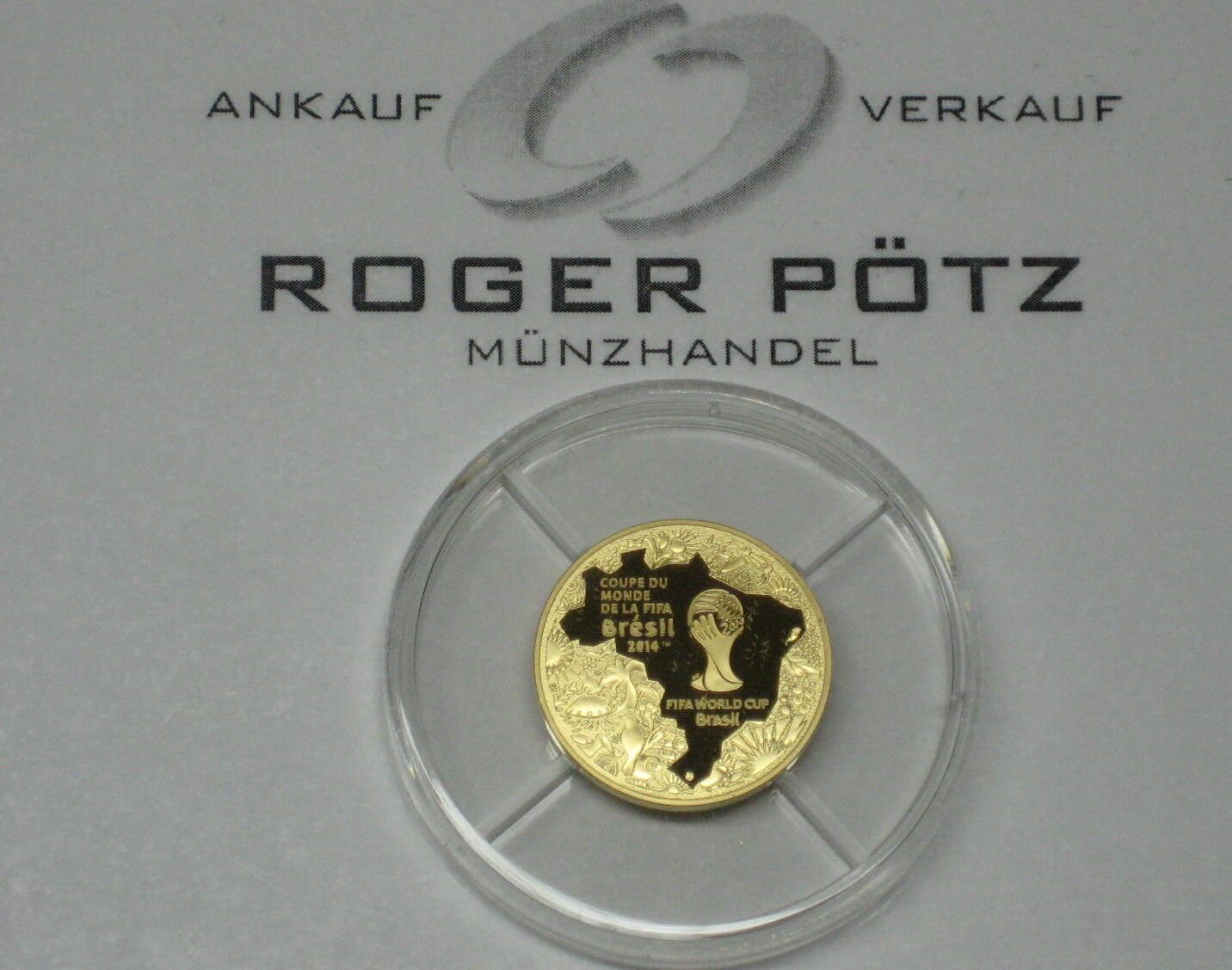 50 Euro Gold FIFA Fussball WM Brasilien 2014 Frankreich Weltmeister ...