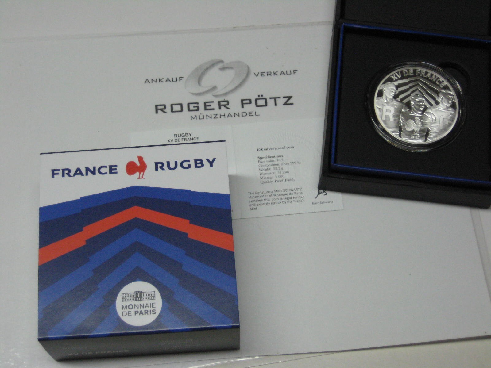 FRANKREICH 10 Euro Silber PP 2022 Rugby XV DE FRANCE Proof ( PP ) | MA ...