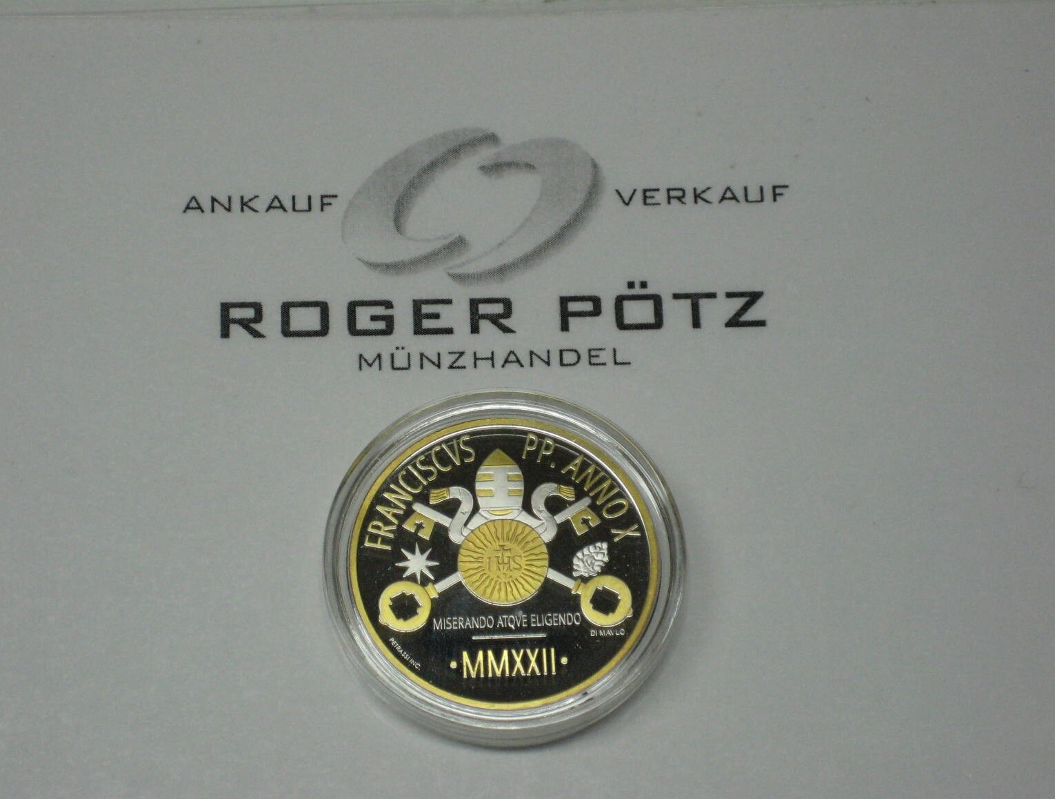 VATIKAN 10 Euro 2022 Apostel S. Andrea Silber mit 24 Karat Goldauflage ...