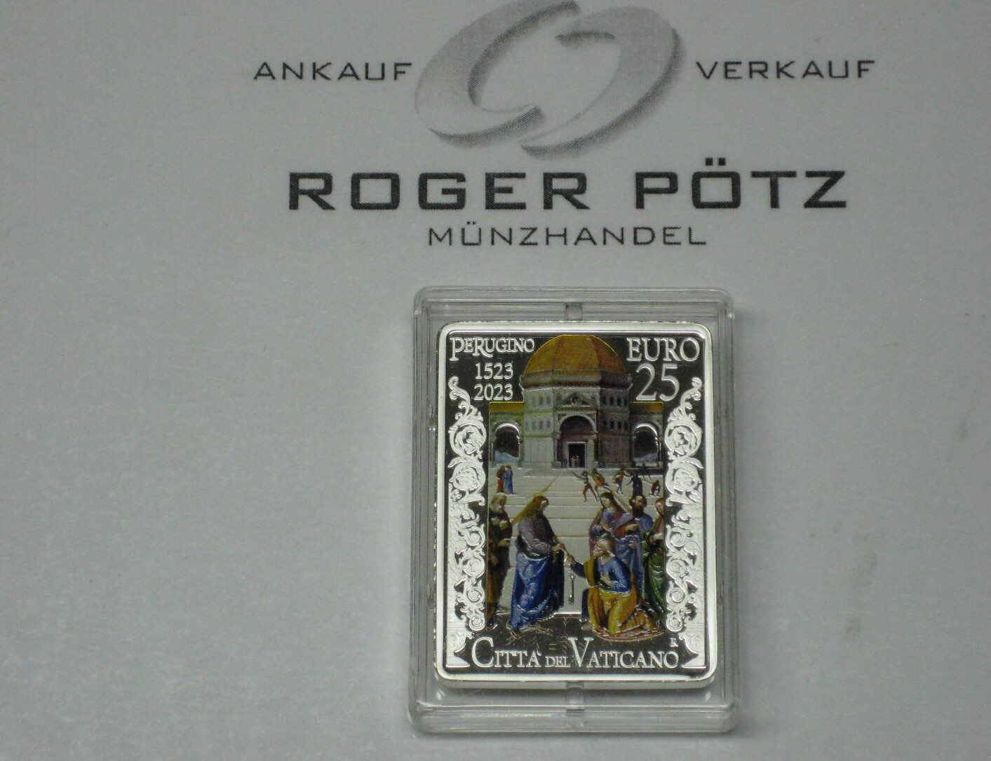 VATIKAN 25 Euro 2023 Silber coloriert PP Perugino proof | MA-Shops