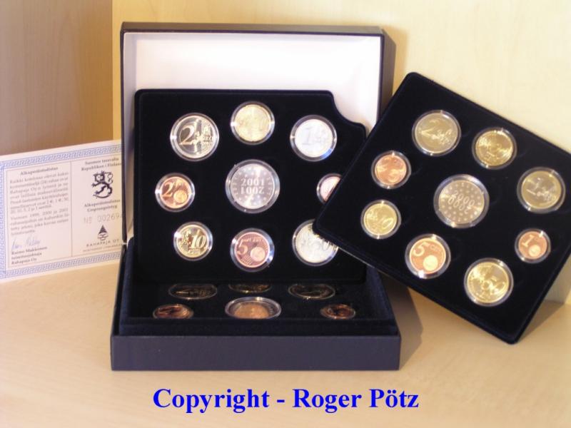 3 x 3,88 Euro 1999-2001 Triple Proof Set Finnland 1999 bis 2001 ...