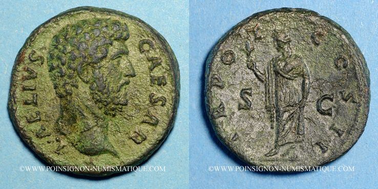 ROMAN EMPIRE 137 Aelius, césar (136-138). As. Rome, R/: l'Espérance VF+ ...
