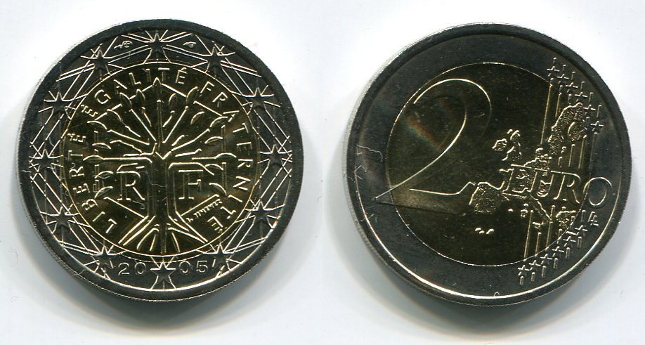Frankreich 2 Euro Kursmünze 2005 Kursmünze Seltener Jahrgang CH UNC ...