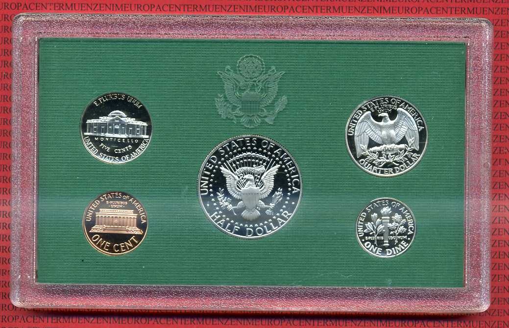 Kursmünzensatz KMS 1 Cent - Halfdollar USA 1995 Mint Proof Coin Set, 5 ...
