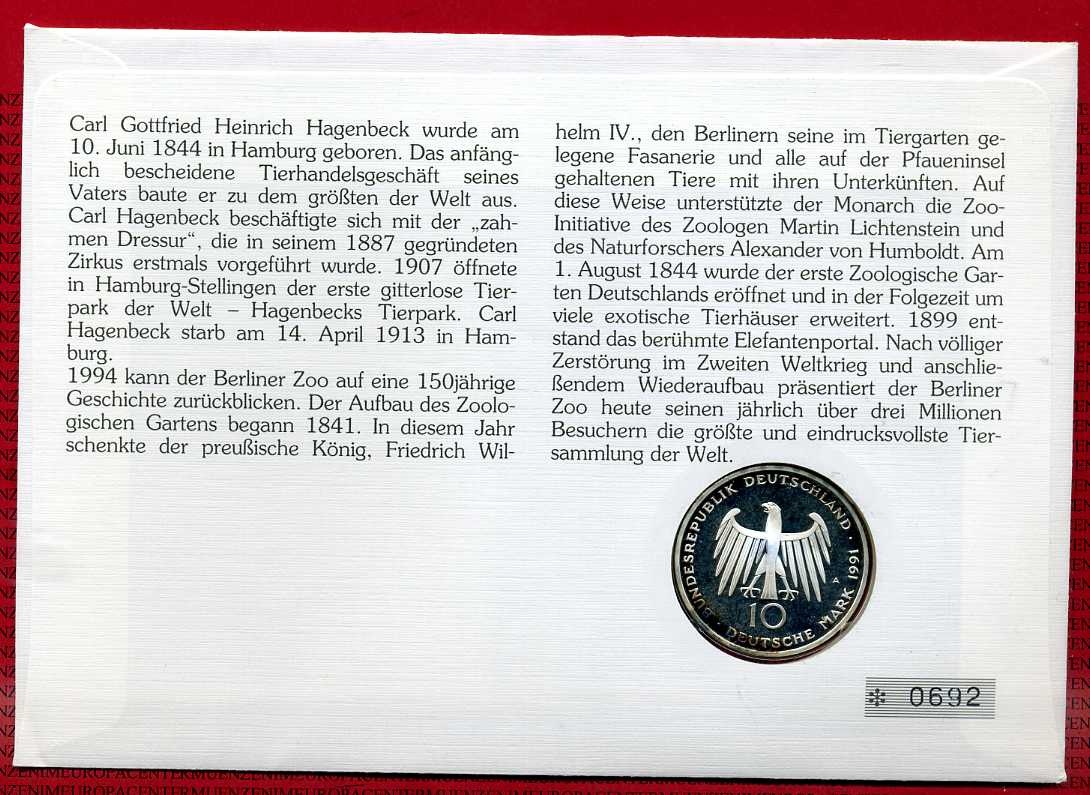 Bundesrepublik Deutschland FRG Germany 10 DM Gedenkmünze Commemorative ...