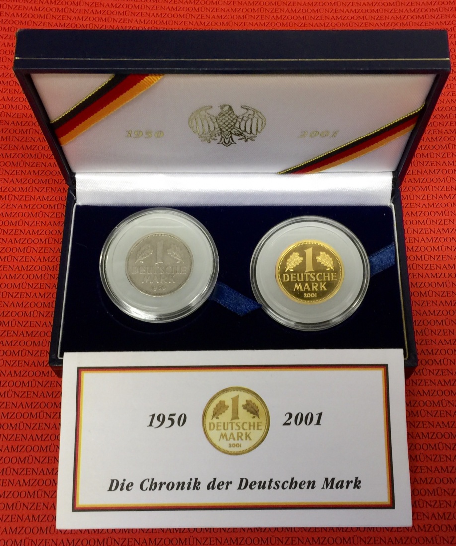 Bundesrepublik Deutschland 1 DM Gold - Mark Goldmark 2001 D 1 DM Gold ...