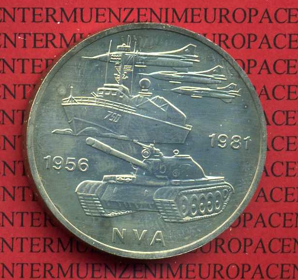 10 Mark Cu/Ni Gedenkmünze DDR 10 Mark Cu/Ni 1981 25 Jahre NVA BU with ...
