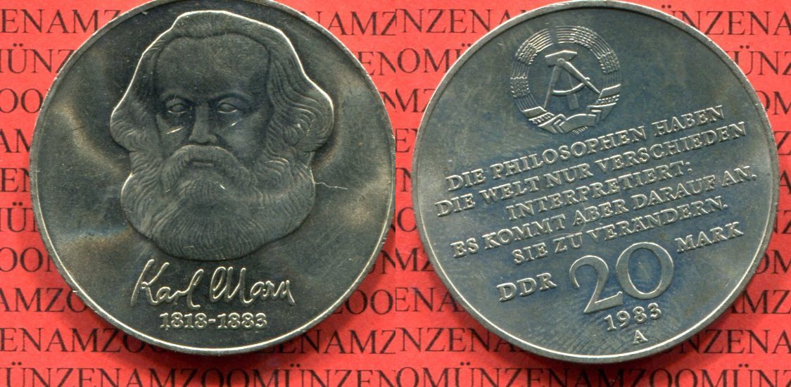DDR GDR Deutsche Demokratische Republik 20 Mark Neusilber DDR 20 Mark ...