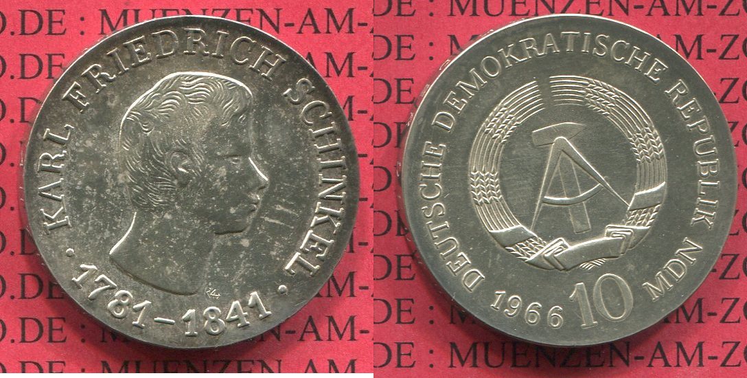 DDR GDR Eastern Germany 10 Mark DDR Silber Gedenkmünze DDR 10 Mark 1966 ...