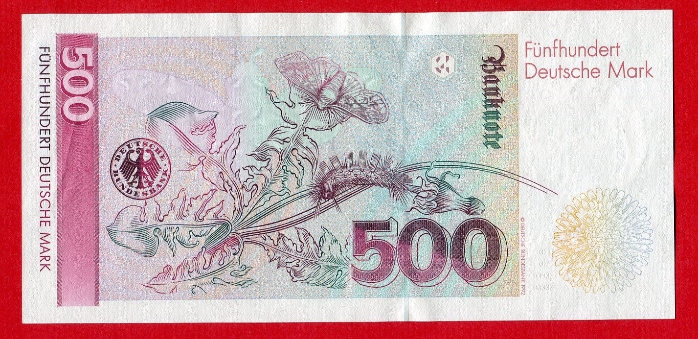 Bundesrepublik Deutschland, FRG, Germany 500 DM Deutsche Mark BRD 1991 ...