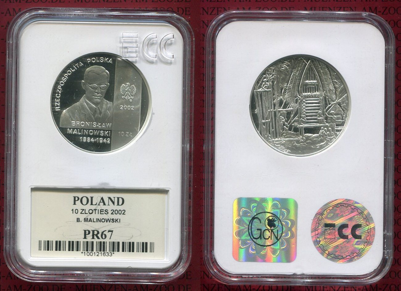 Polen, Poland, Polska 10 Zloty Silber Gedenkmünze 2002 10 Zloty B ...
