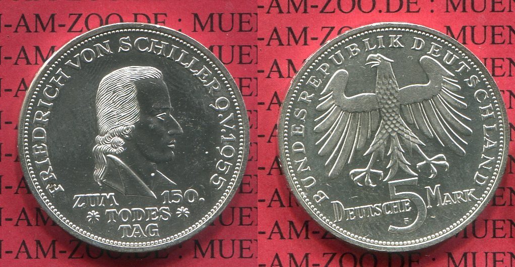 Bundesrepublik Deutschland, Germany FRG 5 DM Gedenkmünze Commemorative ...