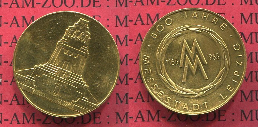 DDR Goldmedaille GDR Gold Medaille DDR DDR Goldmedaille 1965 800 Jahre ...