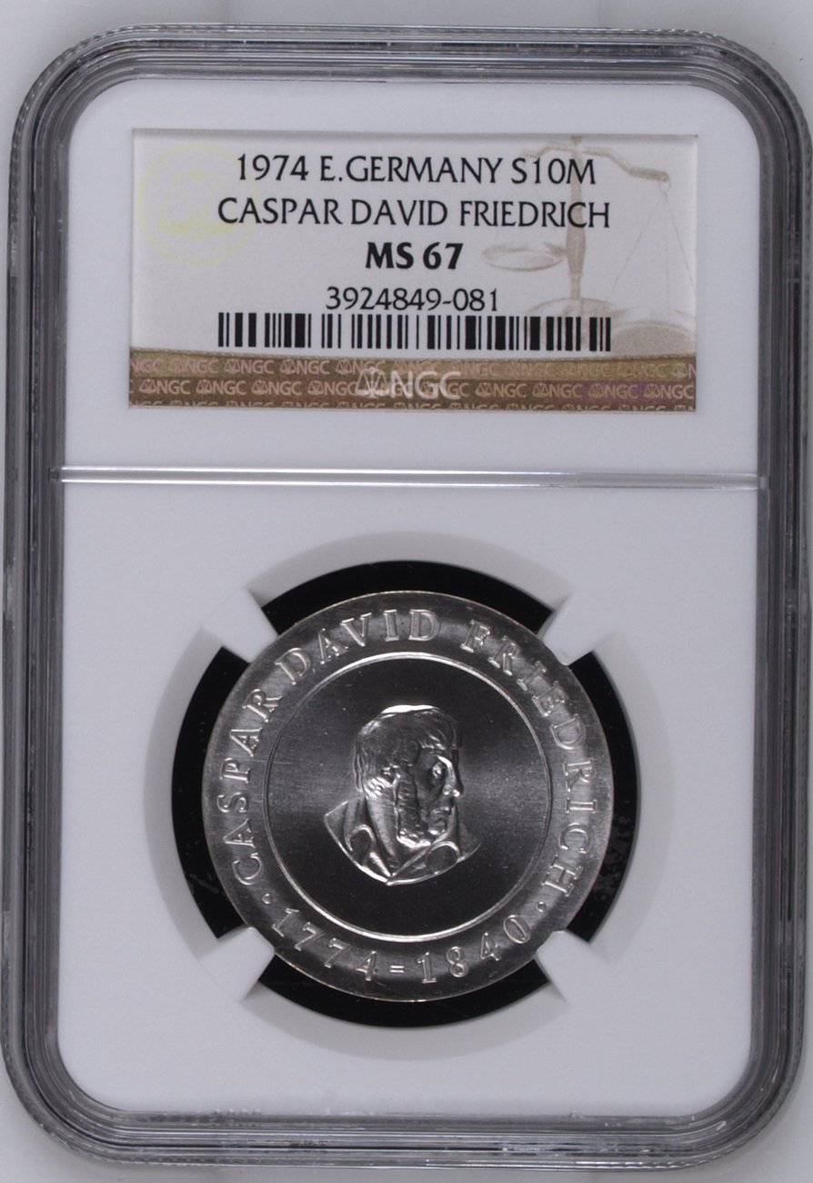 DDR, GDR Eastern Germany 10 Mark Silber Gedenkmünze 10 M Silver 1974 A ...