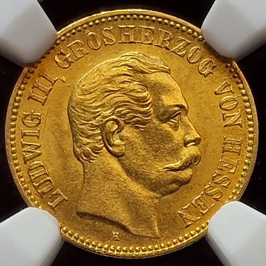 Germany Deutschland Hessen Darmstadt Gold 5 Mark 1877 H Ludwig III. USA ...